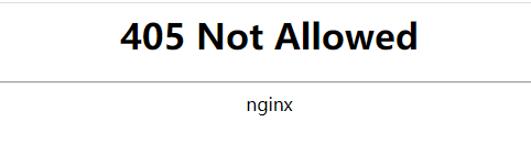 点击数据库管理，nginx提示出现405 Not Allowed错误，是怎么回事？ | 设计笔记